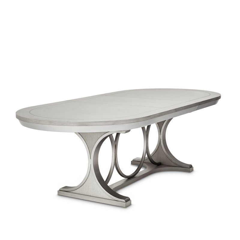 Michael Amini Eclipse Extendable Oval Dining Table | Wayfair